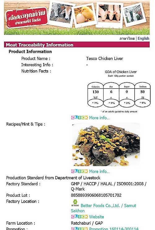 Bangkok Post - QR-code scanning extended to fresh meat