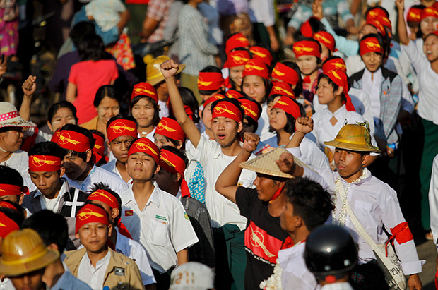 Bangkok Post - Myanmar students refuse to end protest