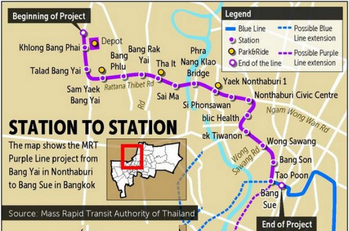 Bangkok Post - Countdown to Purple Line launch begins