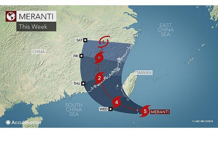 Bangkok Post - Monster typhoon Meranti heads for Taiwan