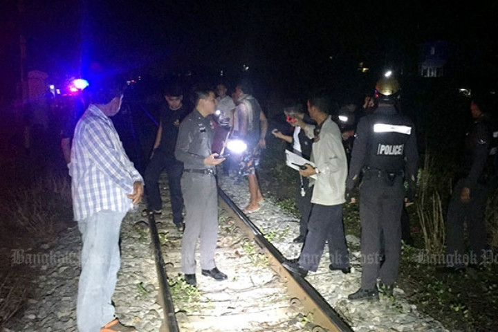 Bangkok Post - Train runs over man lying on track