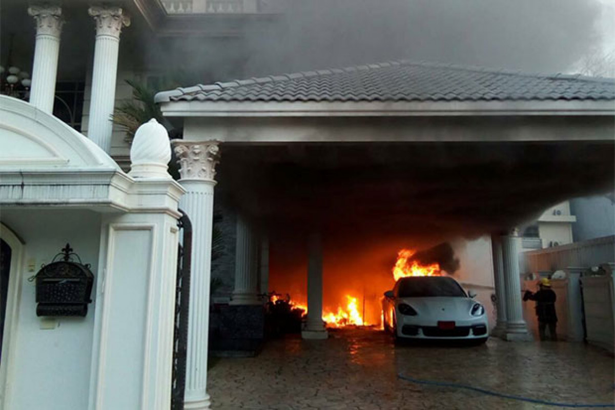 Bangkok Post - Porsche catches fire while charging