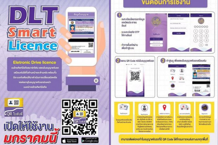 Bangkok Post - Virtual driving licence launched next month