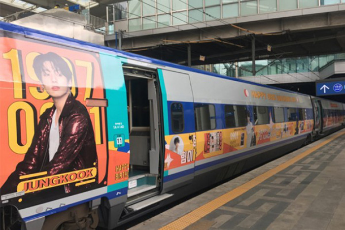 Bangkok Post - Fans wrap entire S. Korea train in ad to celebrate BTS ...