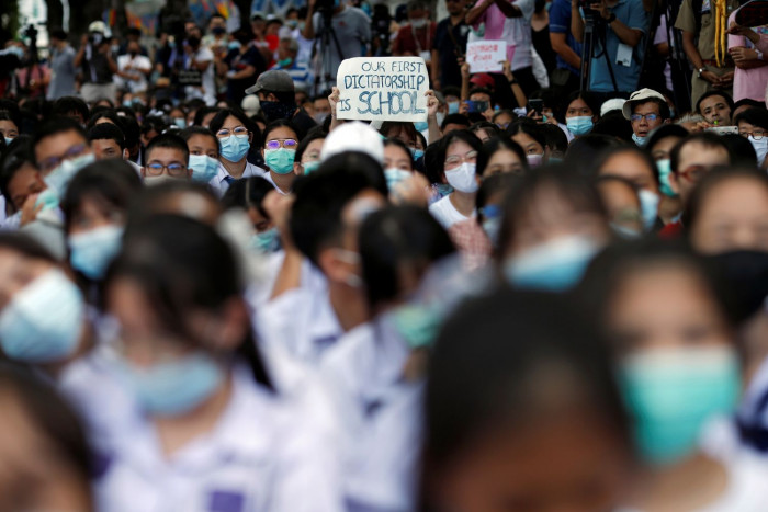 Bangkok Post - Students rally at ministry to repeat demands