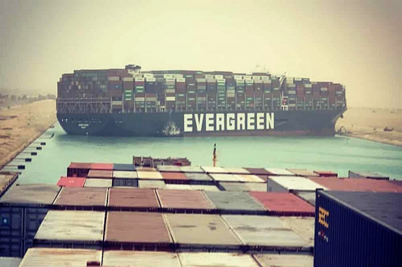 Bangkok Post - Massive container ship blocks Suez Canal