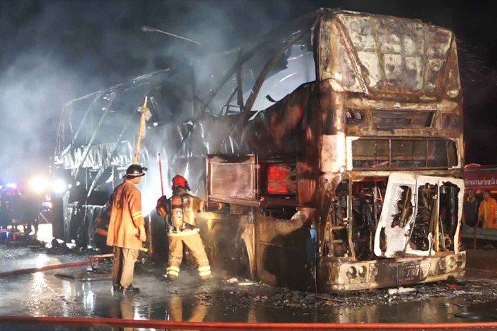 Bangkok Post - Faulty brakes sparked bus blaze