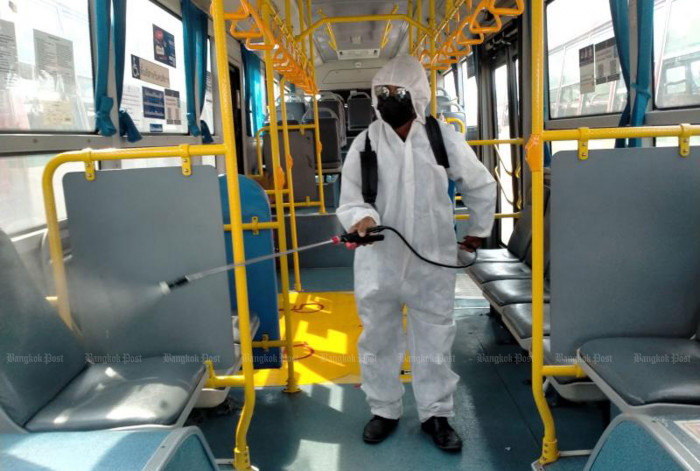 Bangkok Post - 21 Bangkok bus drivers, staff test positive