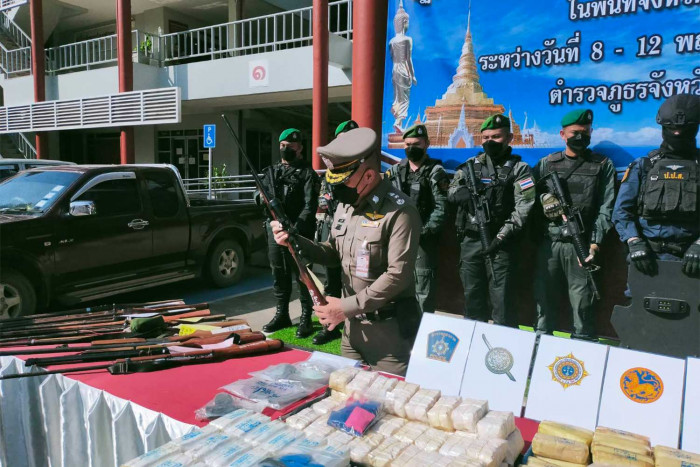 Bangkok Post Seventy Arrests Meth Guns Seized In North