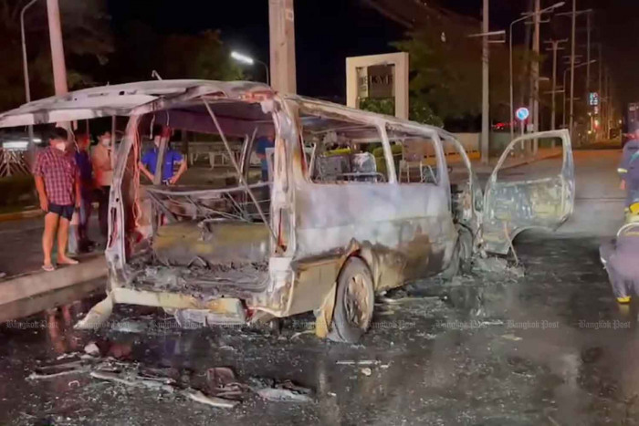Passengers flee as van goes up in flames Bangkok Post Learning - Learn ...
