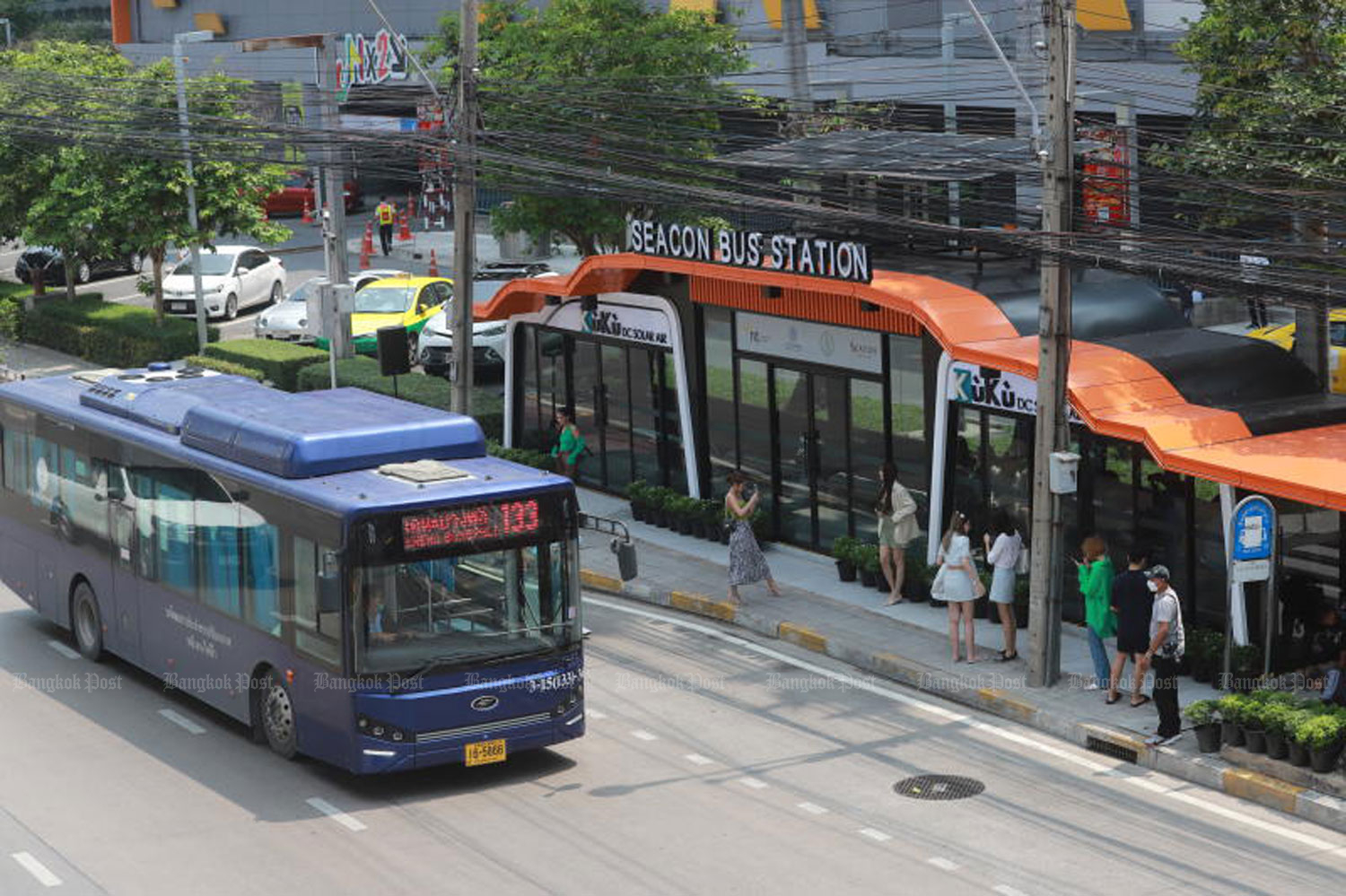 Thailand s First Air con Bus Stop Launched Thailand s First Air con Bus Stop Launched
