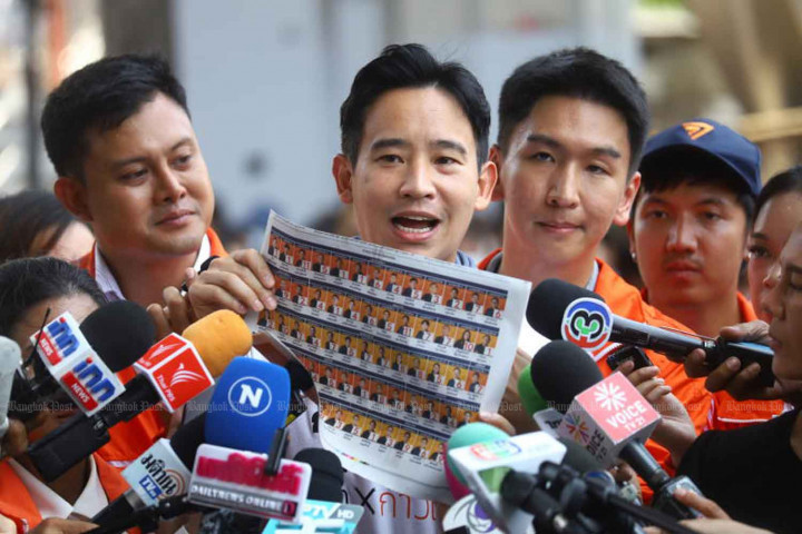Bangkok Post - Poll disqualification threat looms over Move Forward leader
