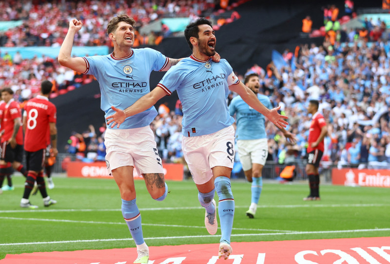 Bangkok Post - Gundogan double seals FA Cup win for City