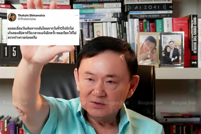 Thaksin postpones return Bangkok Post Learning - Learn English from News