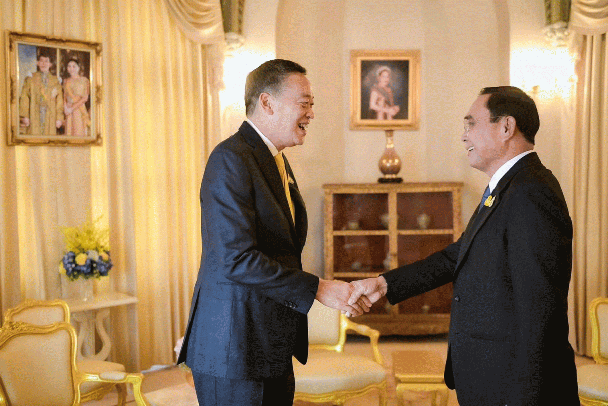 Bangkok Post - New prime minister Srettha meets Gen Prayut