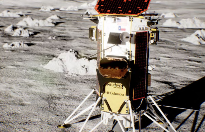 Bangkok Post - US moon lander tips over but is ‘alive and well’
