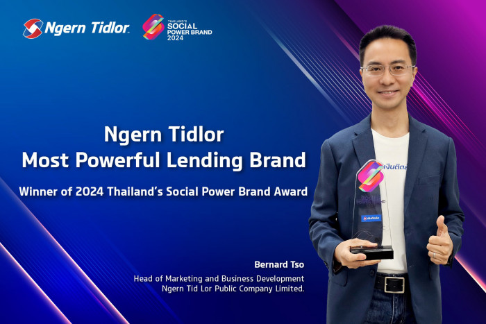 Bangkok Post - Ngern Tidlor Named 2024 Thailand’s Social Power Brand