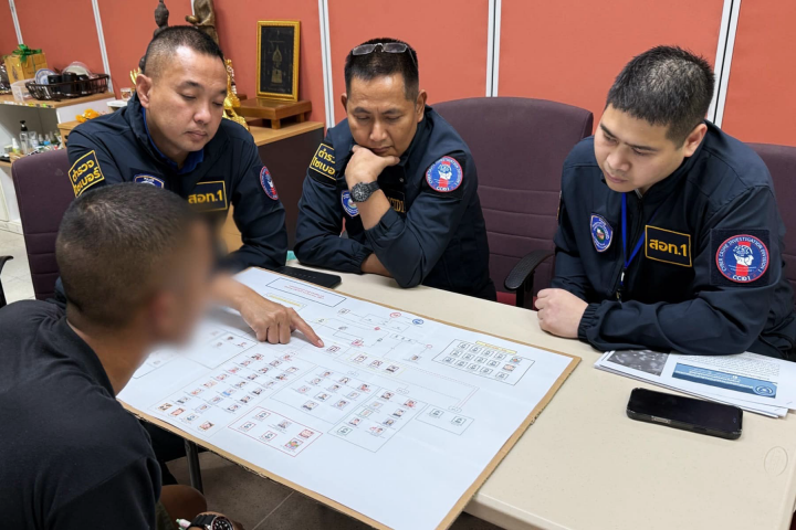 Bangkok Post - Scam gang police impersonator arrested