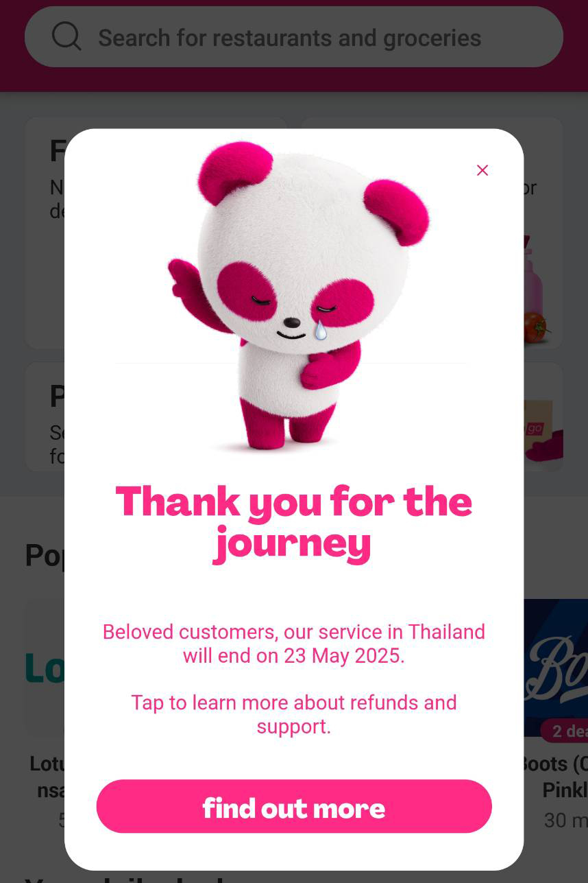 Bangkok Post - Foodpanda calls it a day in Thailand
