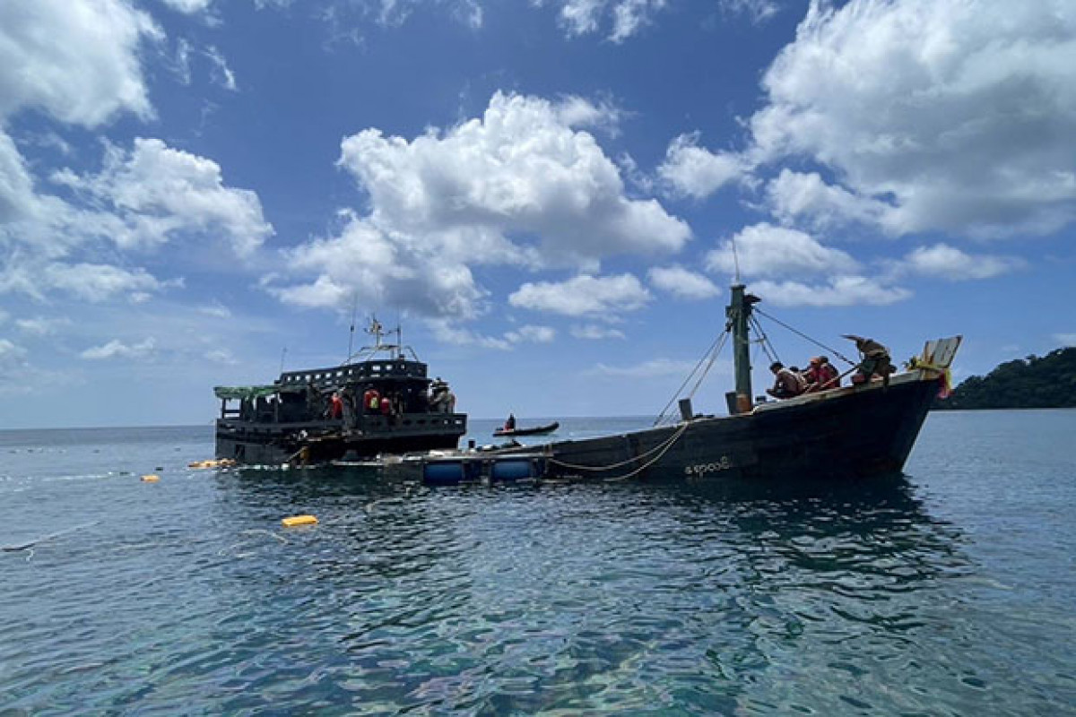 Bangkok Post - Phuket park assesses coral after Myanmar ship sinks