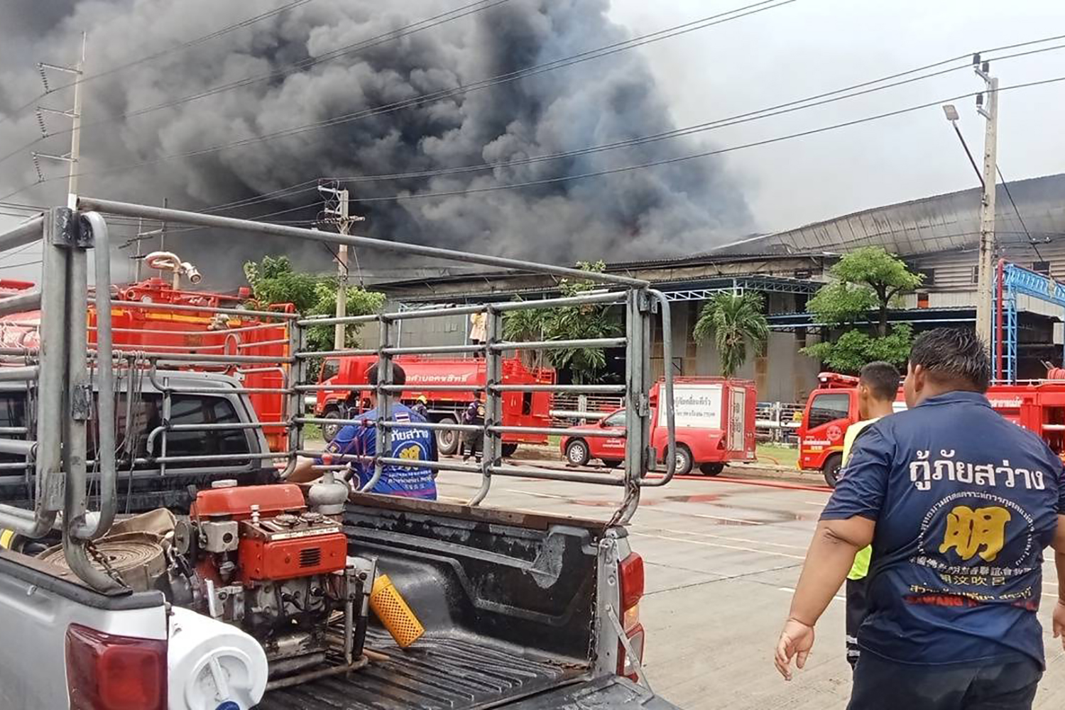 Bangkok Post - Workers injured, missing as paper factory burns in Saraburi