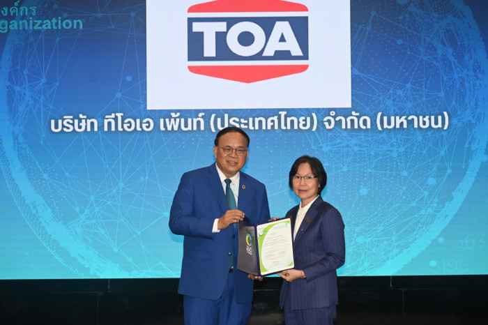 Bangkok Post - TOA Earns Sixth CFO Certification for Sustainability