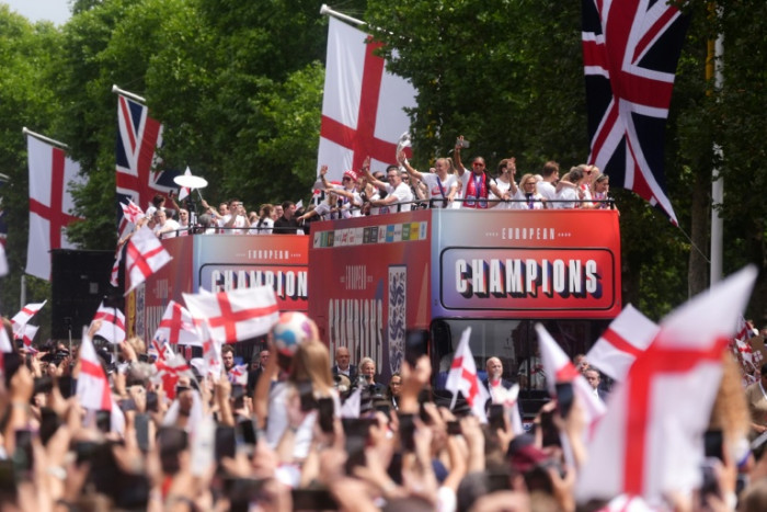 Bangkok Post - England's Lionesses party in London after Euro 2025 triumph