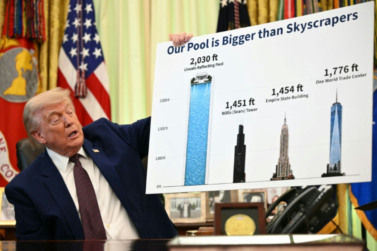Bangkok Post - Amid war, Trump touts his reflecting pool